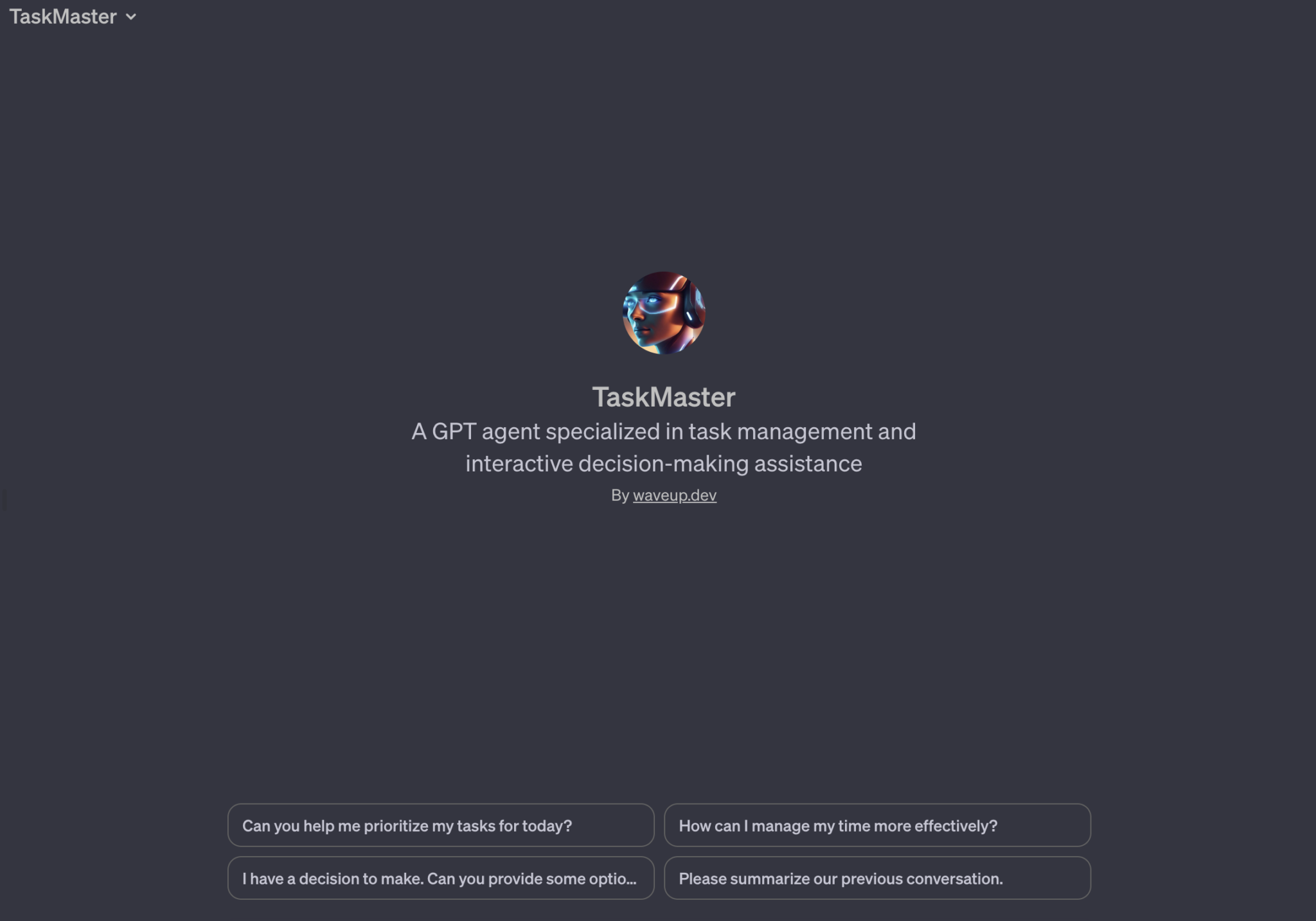 Experience TaskMaster: AI-driven decision-making assistance with ...